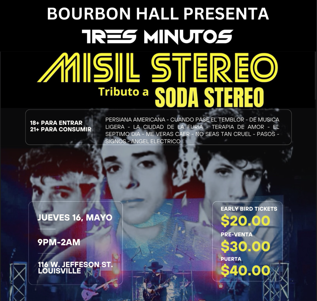 TRES MINUTOS ‘MISIL STEREO’ TRIBUTO A SODA STEREO – 16 DE MAYO ... TRES MINUTOS ‘MISIL STEREO’ TRIBUTO A SODA STEREO – 16 DE MAYO ...